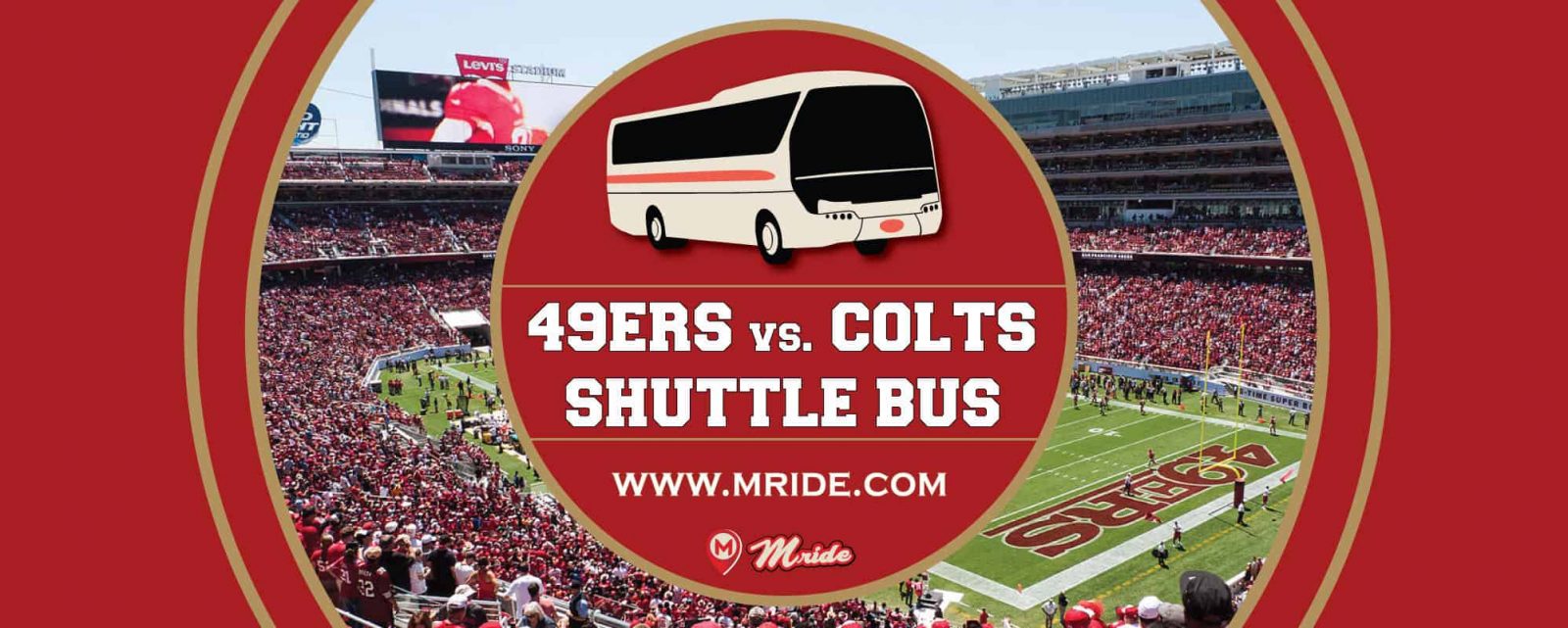 49ers vs. Colts Shuttle Bus to Levi's Stadium - CrawlSF