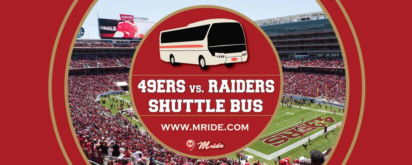 Niners vs. Raiders Shuttle Bus to Levi's Stadium