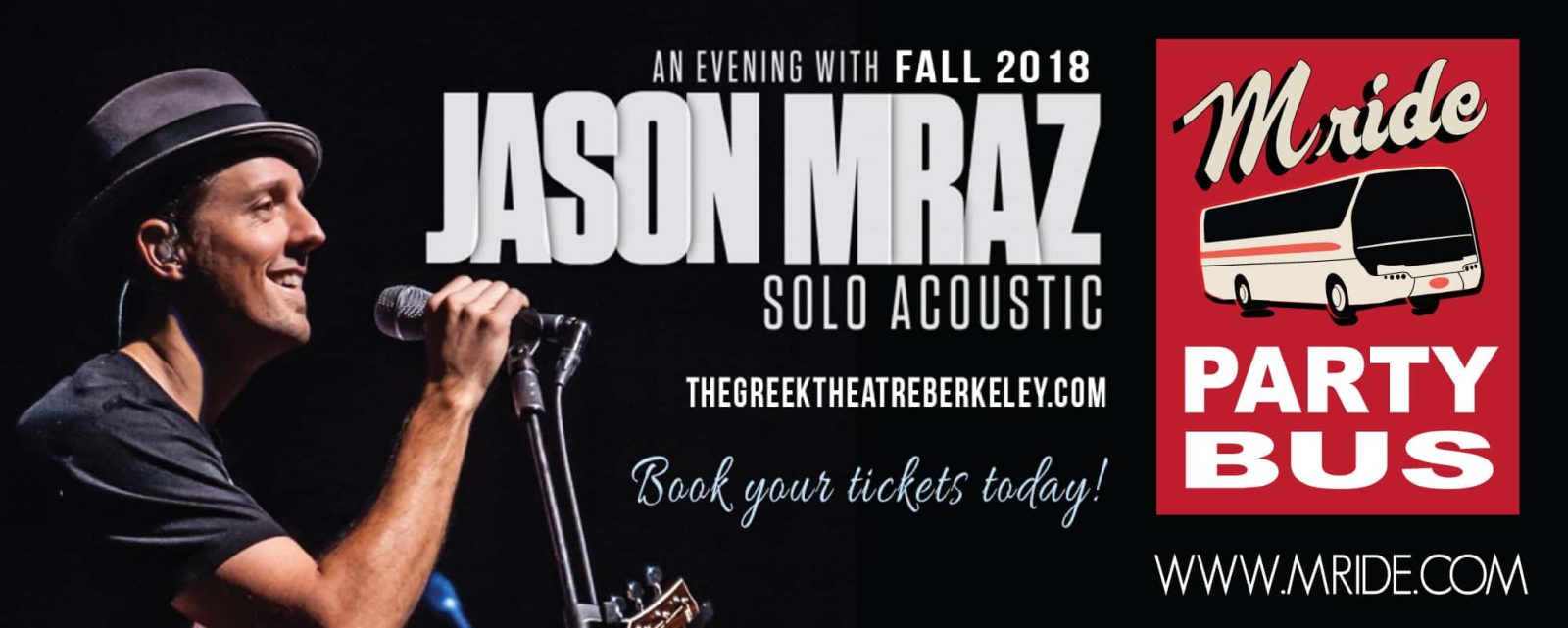 Jason Mraz Greek Theater Concert Shuttle