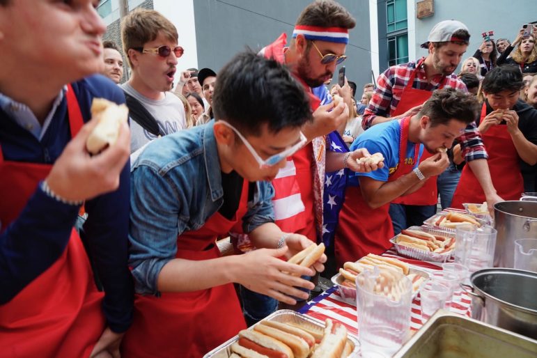 Hot Dog Eating Contest in San Francisco- CrawlSF
