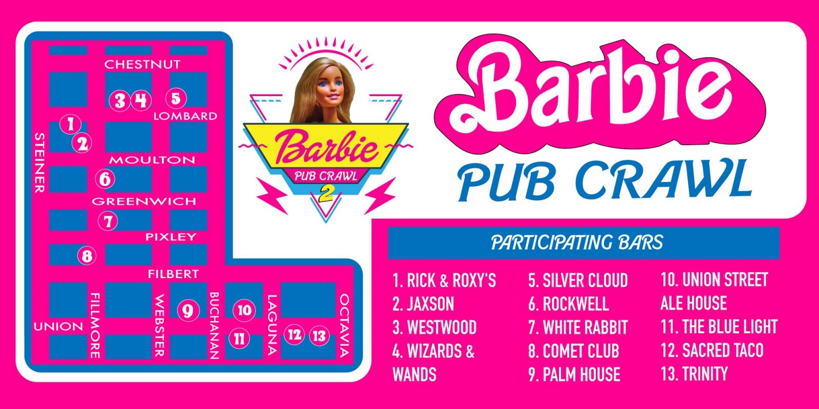 The San Francisco Barbie Pub Crawl - CrawlSF